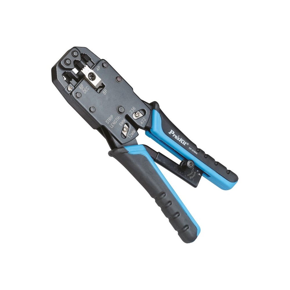 Crimpadora para conectores Modulares RJ11, RJ12, RJ22, RJ45 de Proskit - CP-376KX